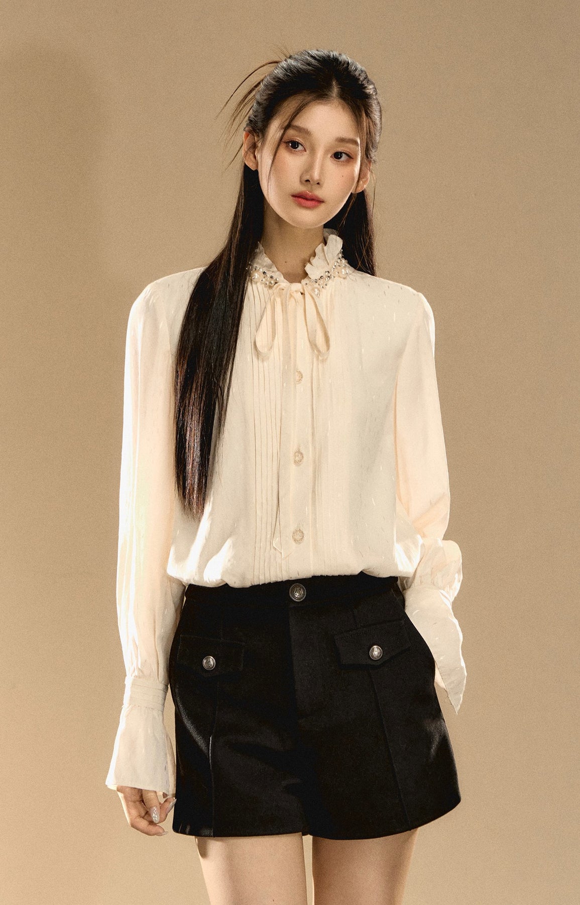 Black High-waisted Stylish Shorts OSH0198 – Young Social Club.