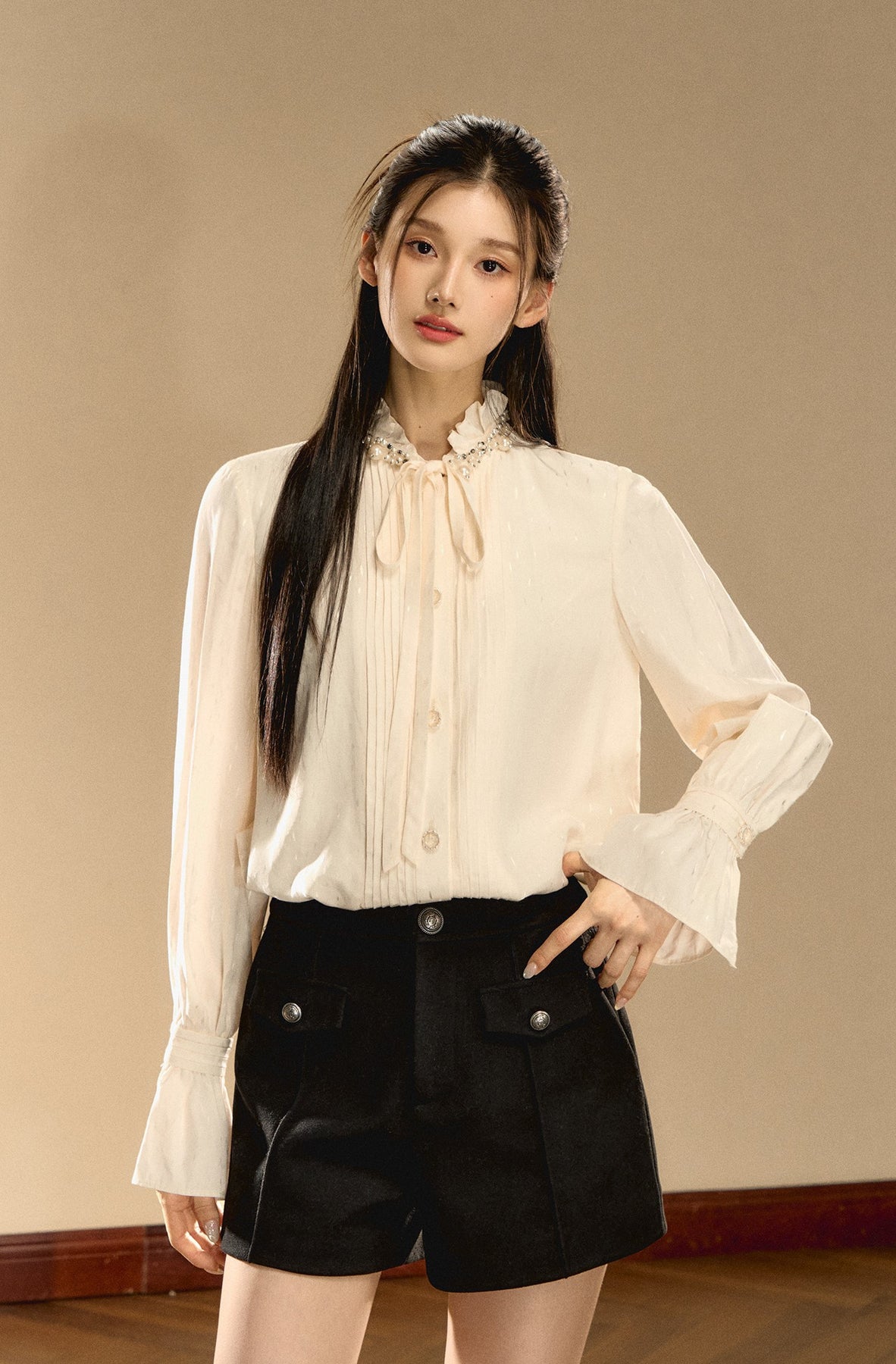 Black High-waisted Stylish Shorts OSH0198 – Young Social Club.