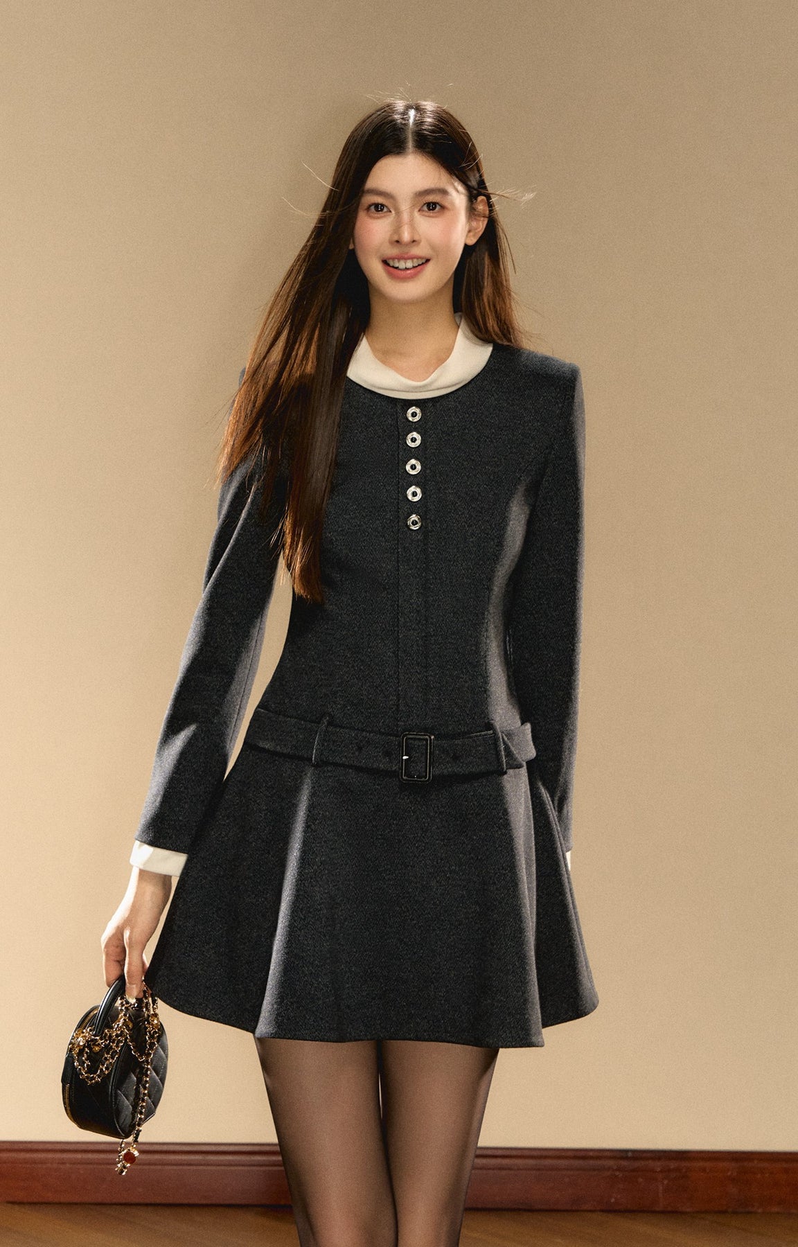 French-style Retro Color Blocking Dress OSH0207 – Young Social Club.